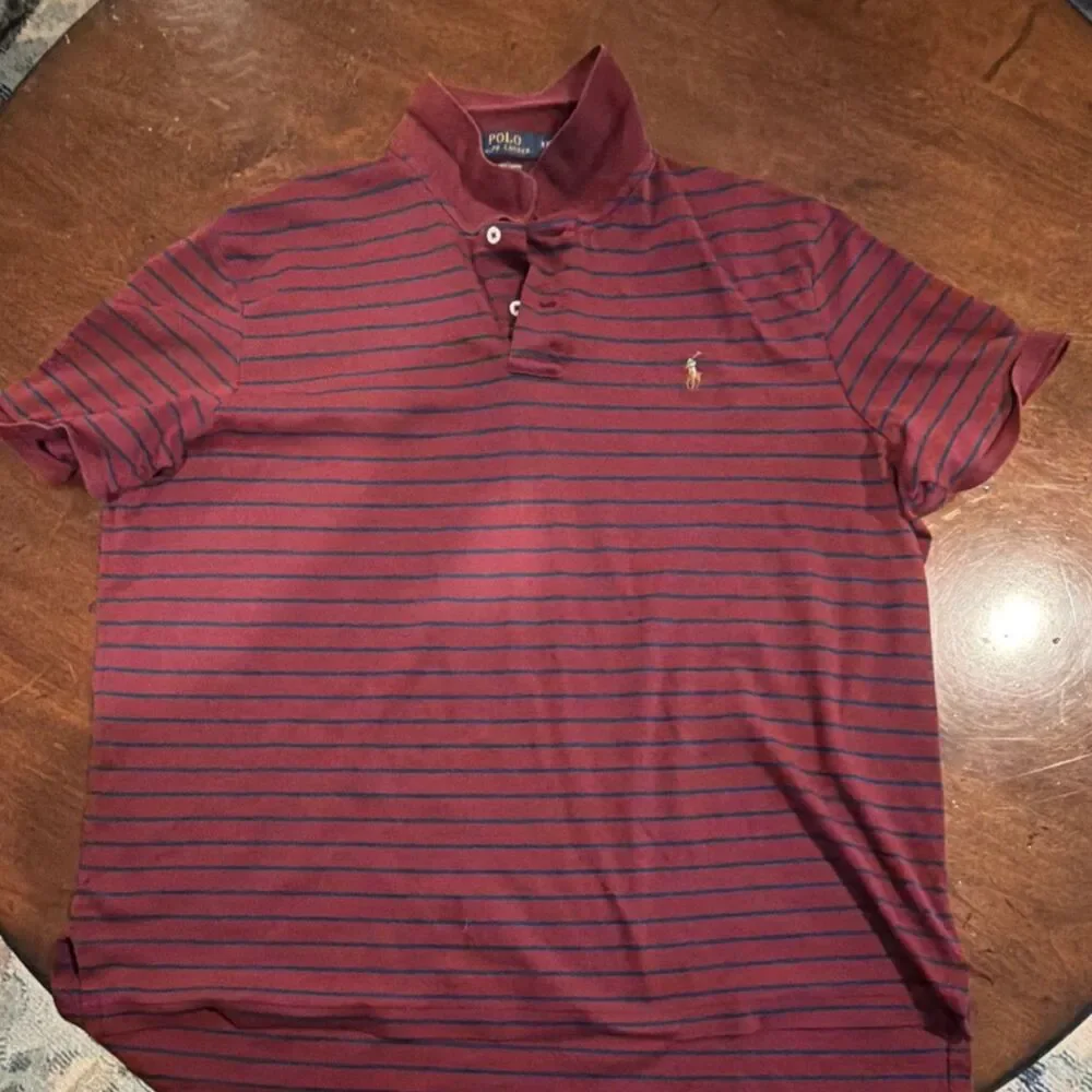 Polo Ralph Lauren | Shirts | Polo Ralph Lauren Red Navy Xxl Mens Short ...
